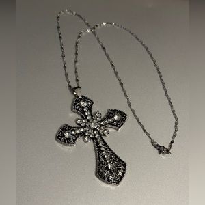 Handmade | Jewelry | Big Cross Pendant Necklace Choker Vampire Cross ...